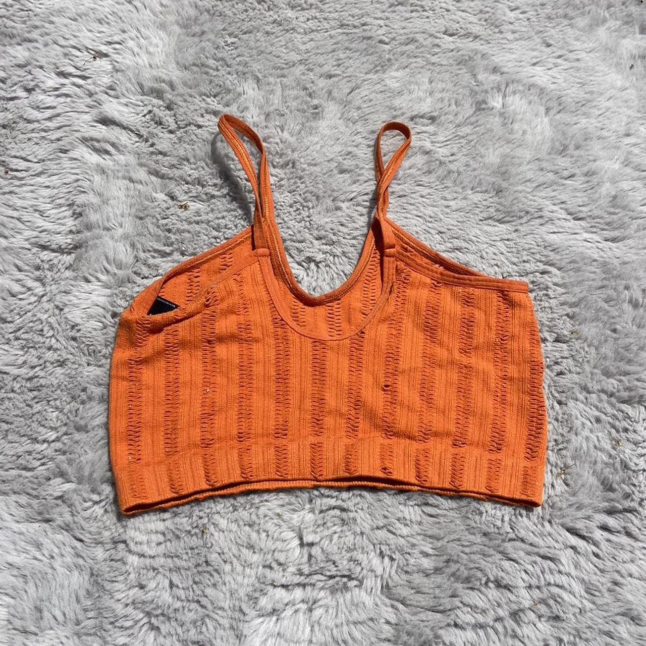 Urban outfitters crop top Bright orange urban top.... - Depop
