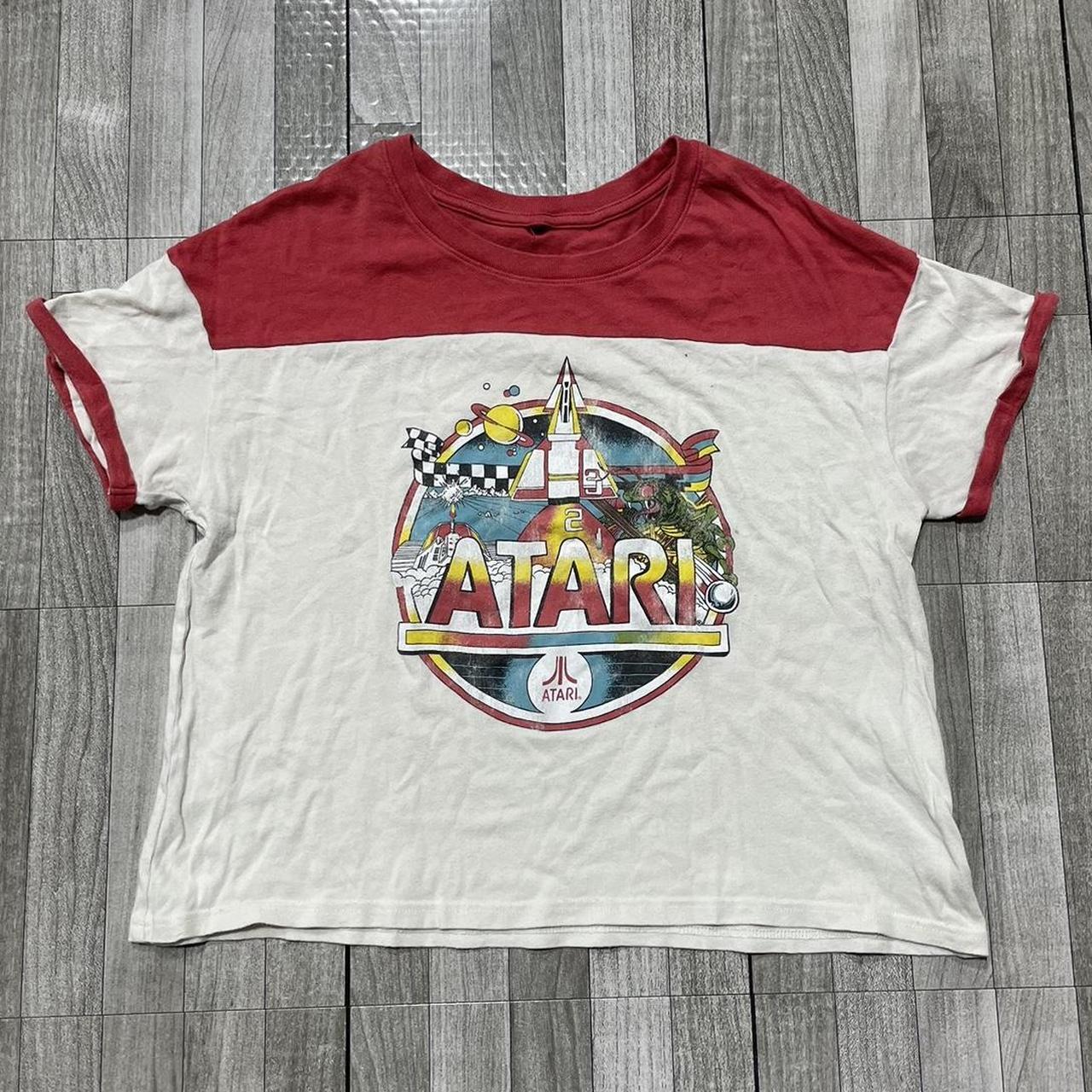 Cropped boxy Atari ringer no tag - Depop