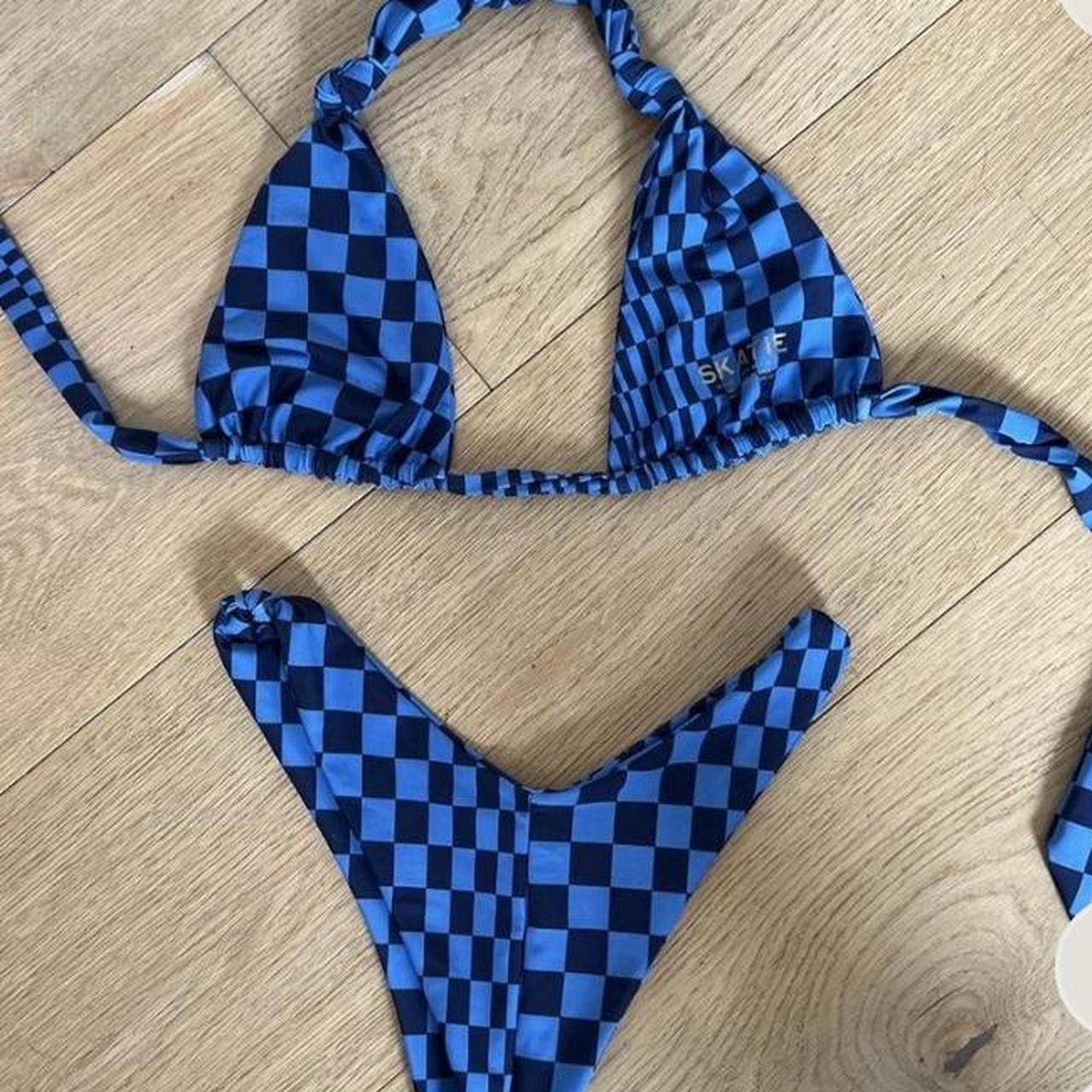 Skatie swim set in st martin checker print! Soft and... - Depop