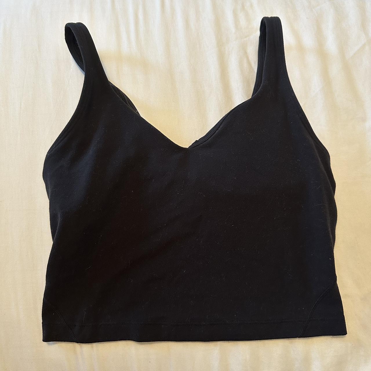 lululemon black align tank size 4 - Depop