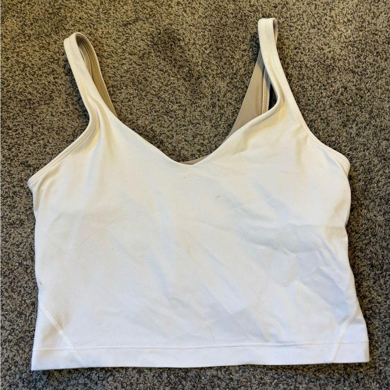 Lululemon White Align Tank size 6 lightly worn no... | Depop