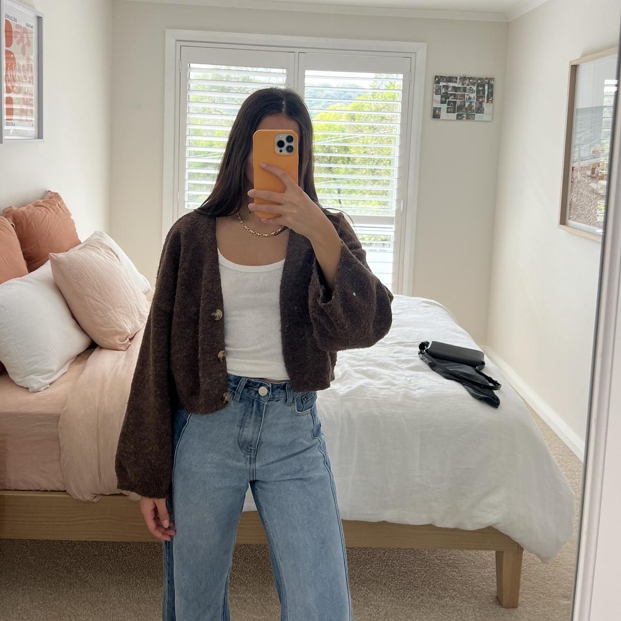 Glassons brown cardigan - worn a couple of times... - Depop