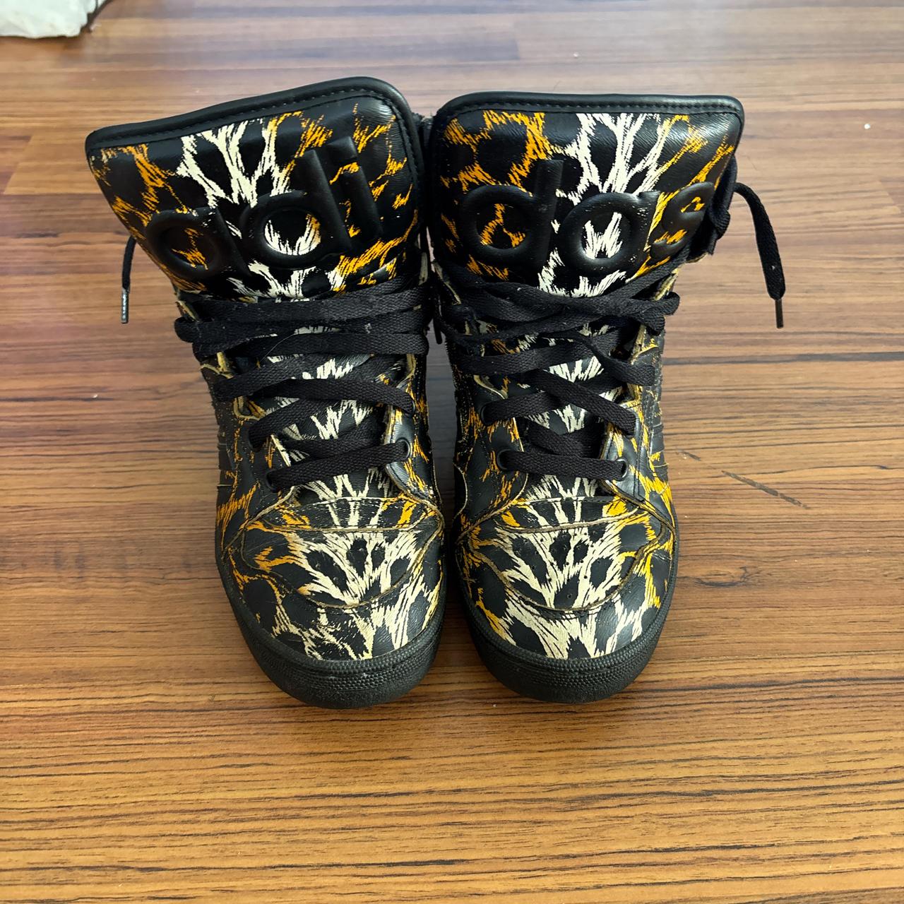 accepting fair offers!! ADIDAS JEREMY SCOTT LEOPARD... | Depop