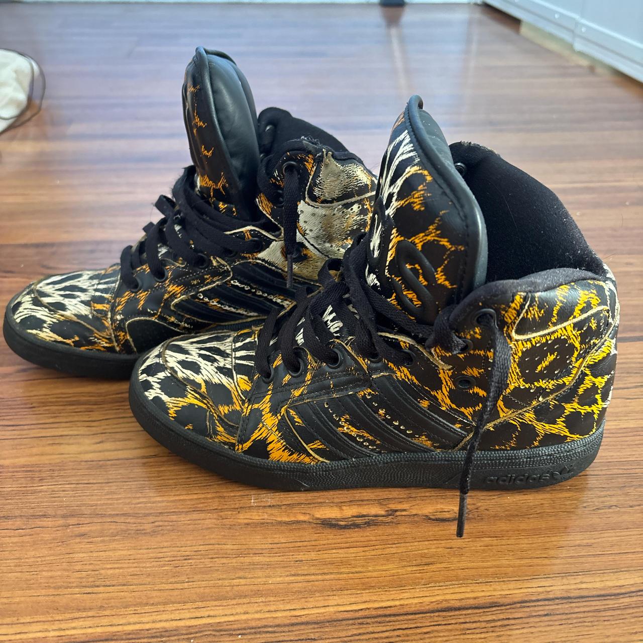 accepting fair offers!! ADIDAS JEREMY SCOTT LEOPARD... | Depop