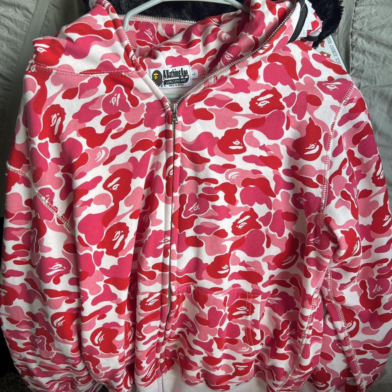 ‼️ON HOLD DO NOT BUY‼️ thrifted pink bape zip up. also... - Depop