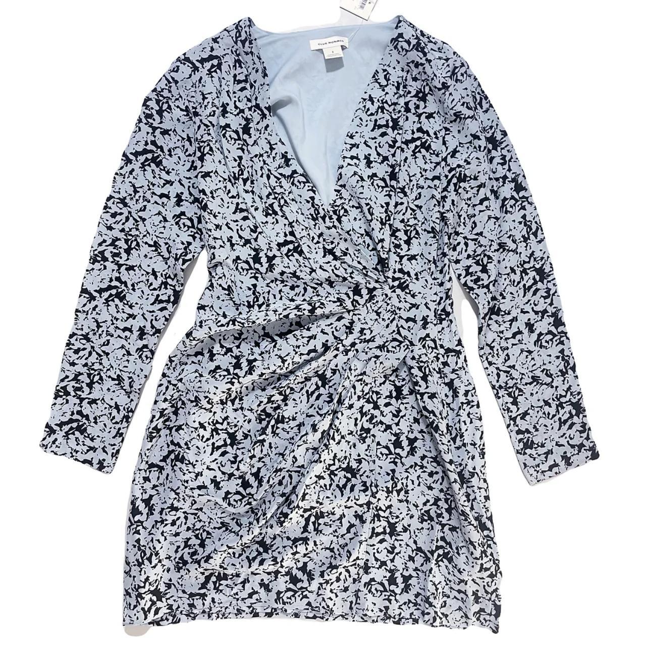 Club Monaco Women's Blue Dress | Depop