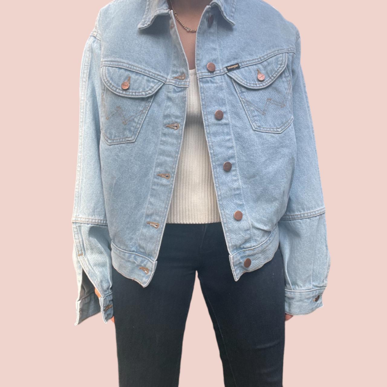 Wrangler light blue oversized denim jacket. Brand... - Depop