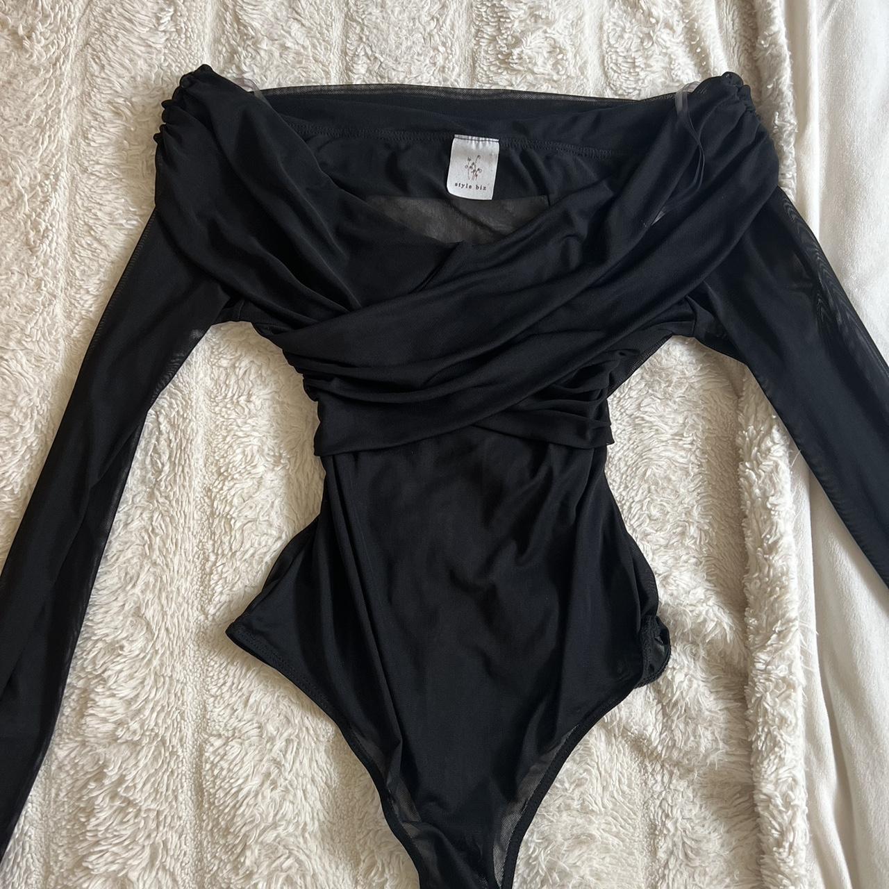 Beautiful mesh sheer bodysuit No labeled size:... - Depop