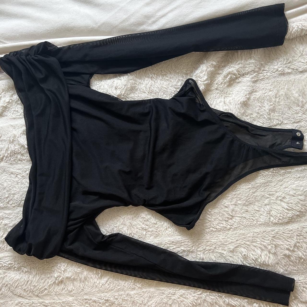 Beautiful mesh sheer bodysuit No labeled size:... - Depop