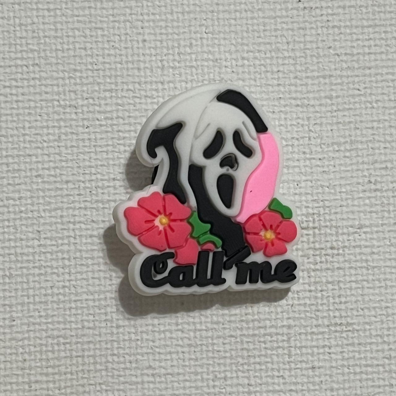 Floral Ghostface Jibbit CROC Jibbit For CROC... - Depop