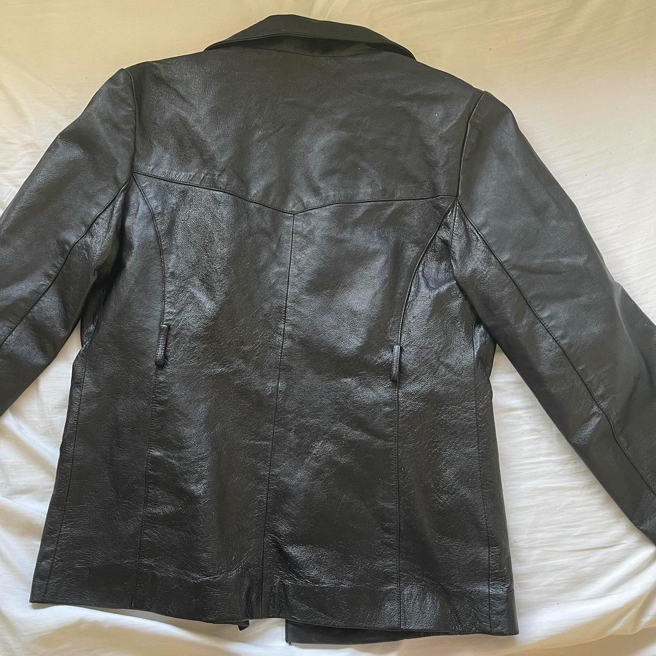 Vintage VIP Collection button down leather jacket.... - Depop