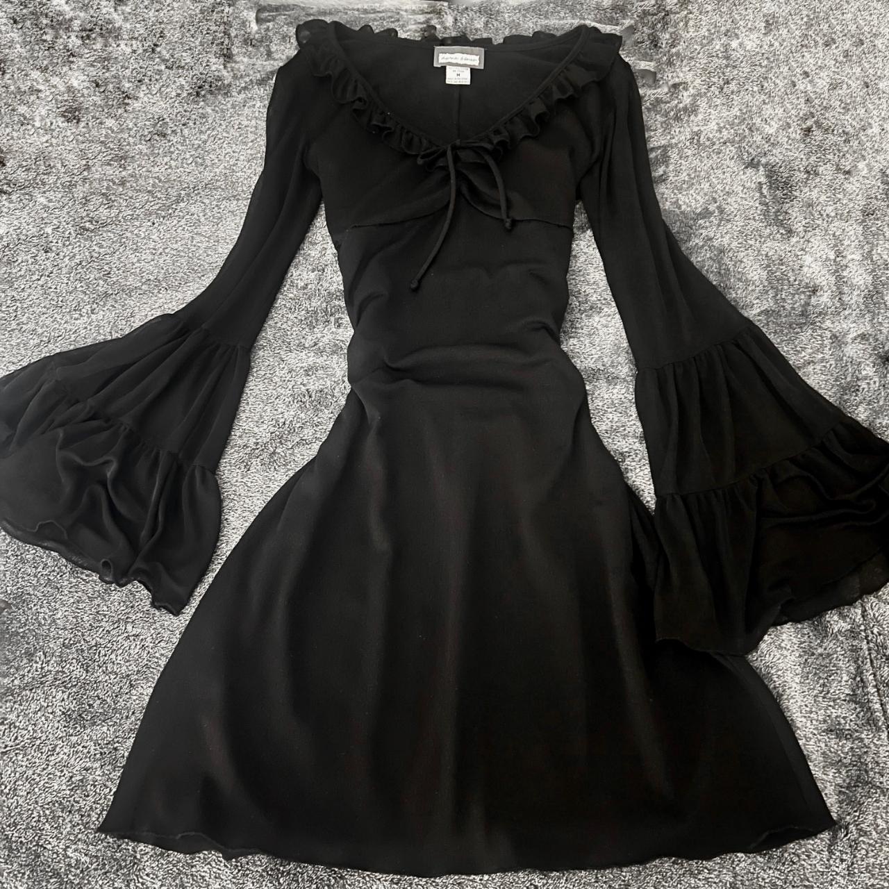 Stevie Nicks inspired goth bell flare mesh sleeve... - Depop
