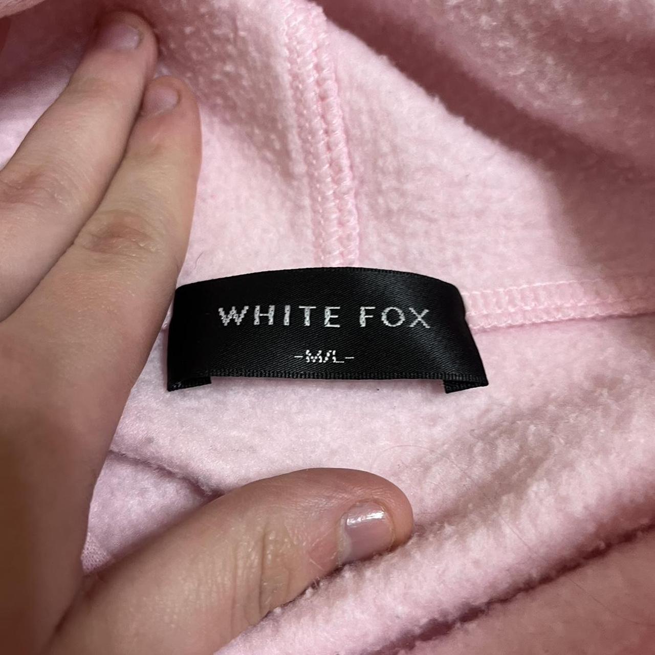 white fox pink and red comfort club hoodie 💌🌸 - some... - Depop