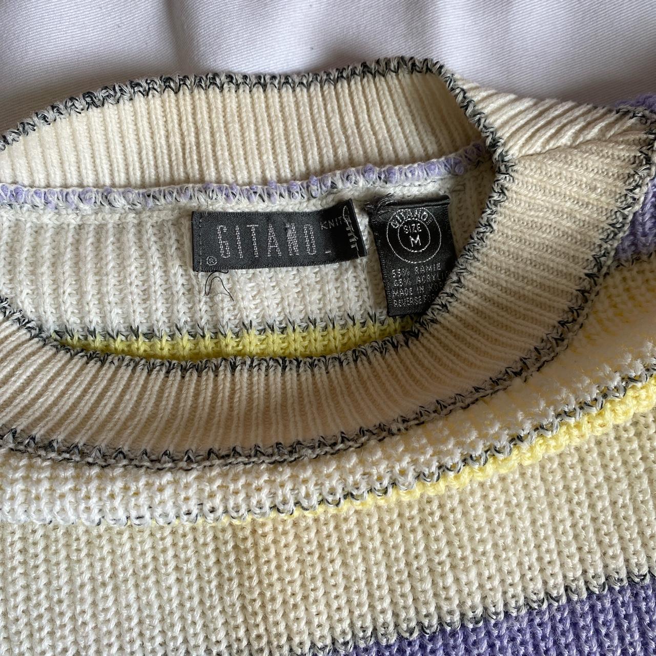 Vintage Gitano knit short sleeve sweater Size M... - Depop