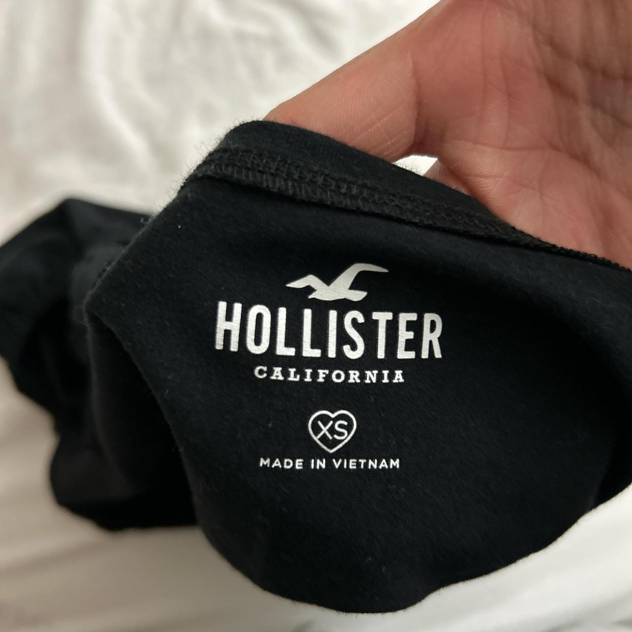 - Hollister black mid drift top - Size XS - 11”... | Depop