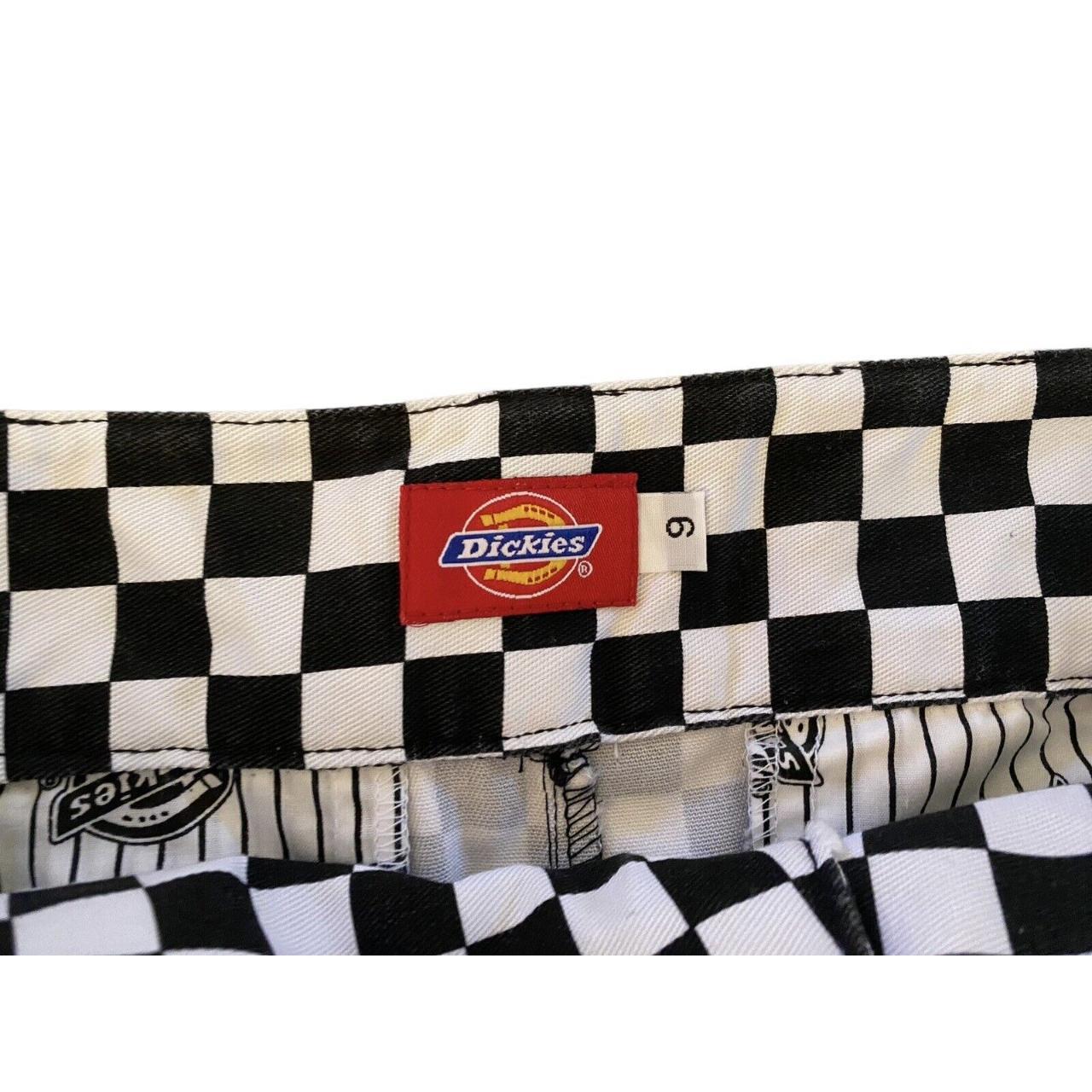 Dickies Mini Skirt Black white checkered checks Size... - Depop