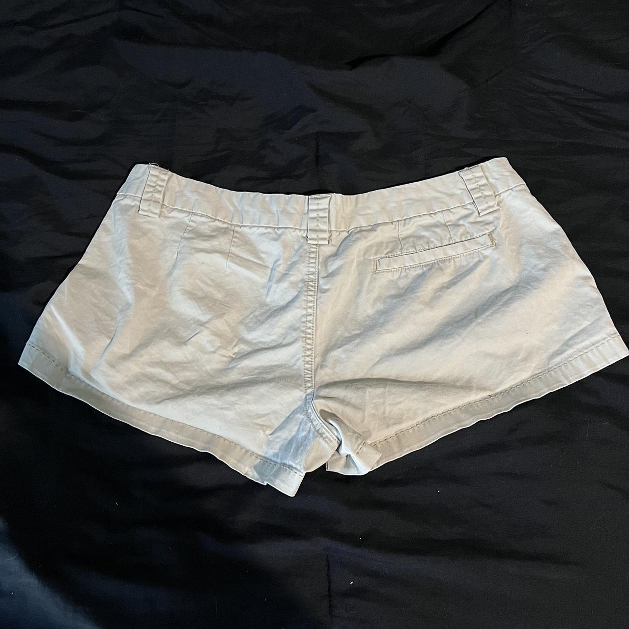 Khaki mini shorts. two front pockets and one back... - Depop