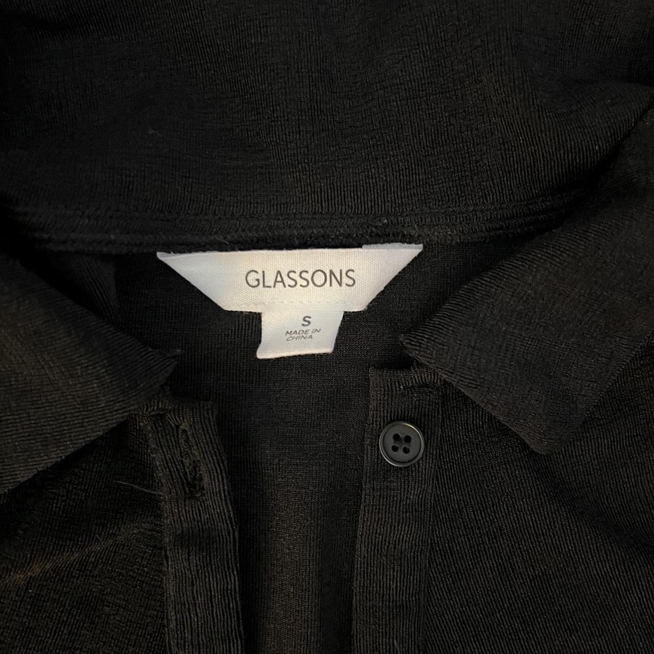 Glassons fitted black cropped button up Size... - Depop