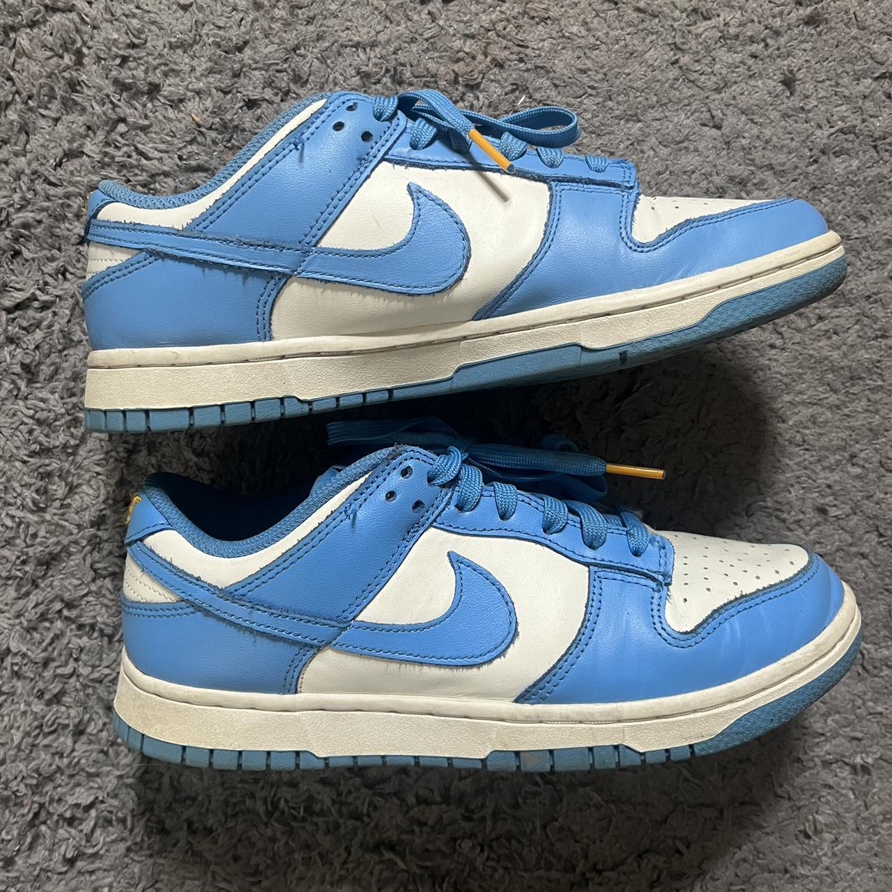 Blue authentic Nike dunks Women size: 8 Only worn a... - Depop
