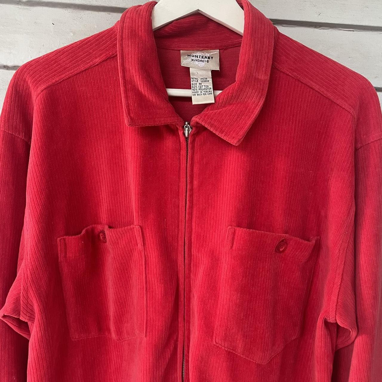 Red Zip-Up Jacket Brand: Monterey by Koret Size... - Depop