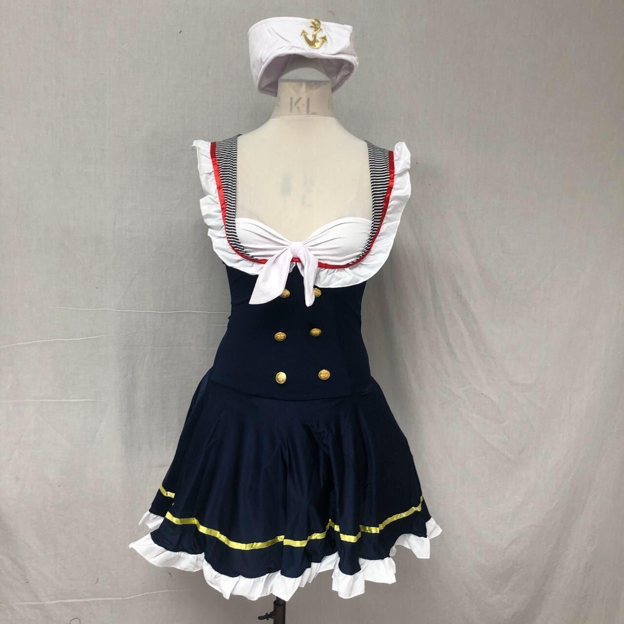 Sailor new outfit Stretchy dress with cute cotton... - Depop