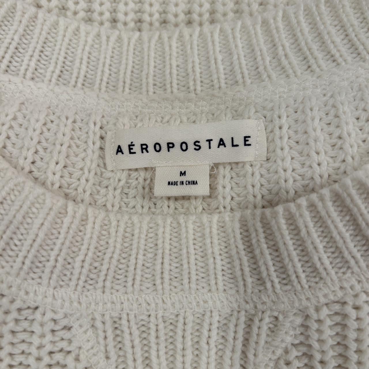 cute white Aeropostale oversized sweater size M but... - Depop