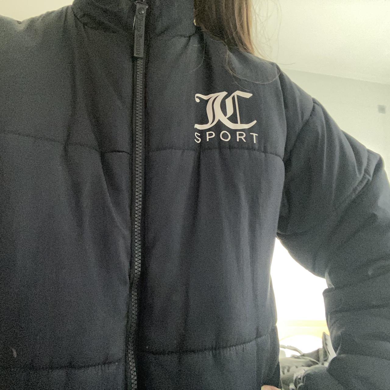 navy juicy couture puffer coat jc sport size medium... - Depop