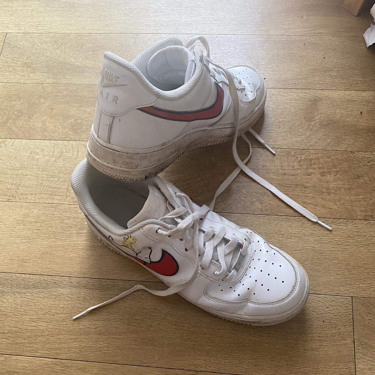 Size 9 custom Snoopy air force 1s. Good condition, a... - Depop