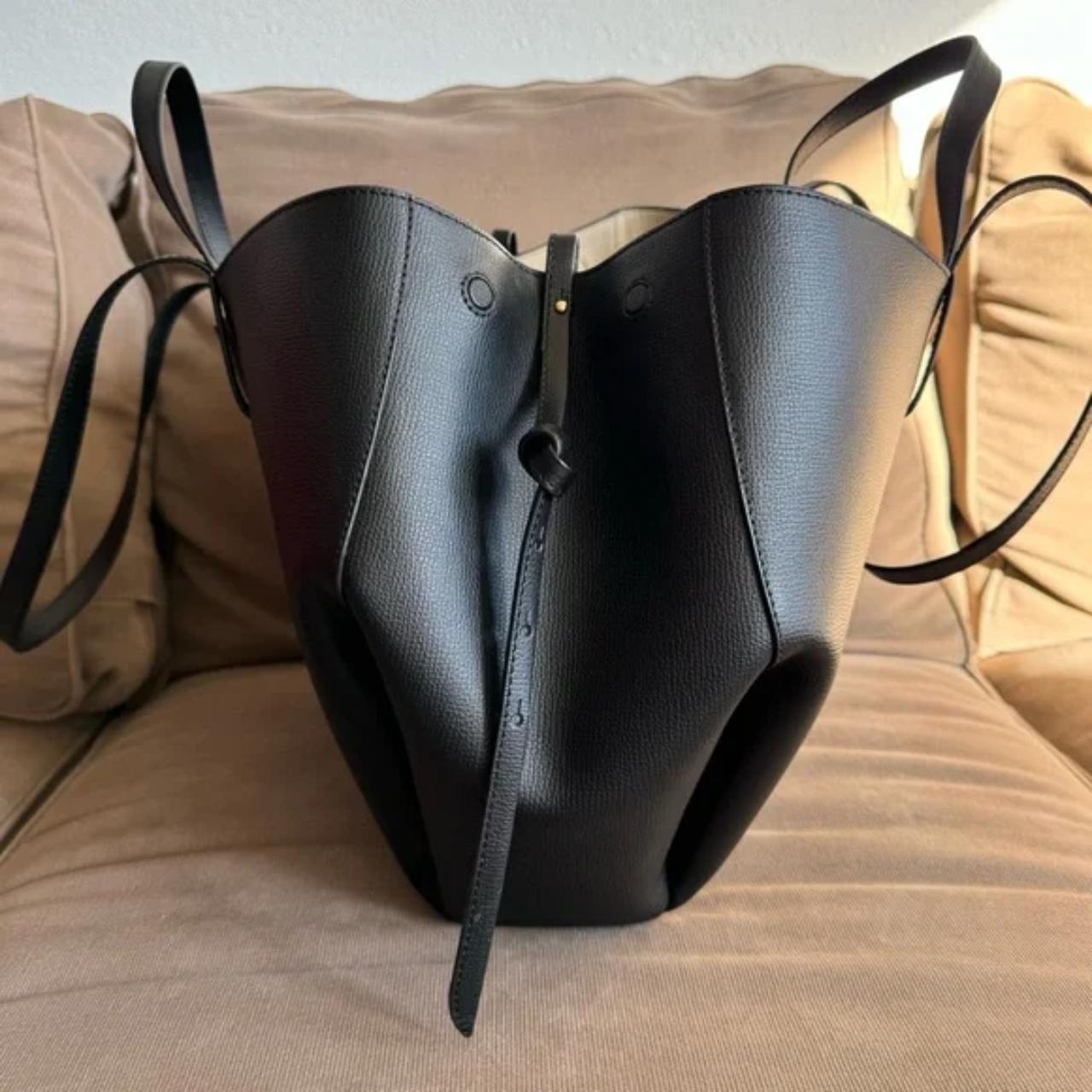 Polène Cyme Tote Top Handle Bag In Black - Brand... - Depop