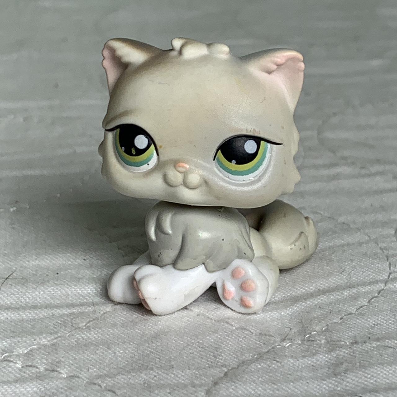 LPS Grey Cat with Green Eyes FREE SHIPPING! - Depop