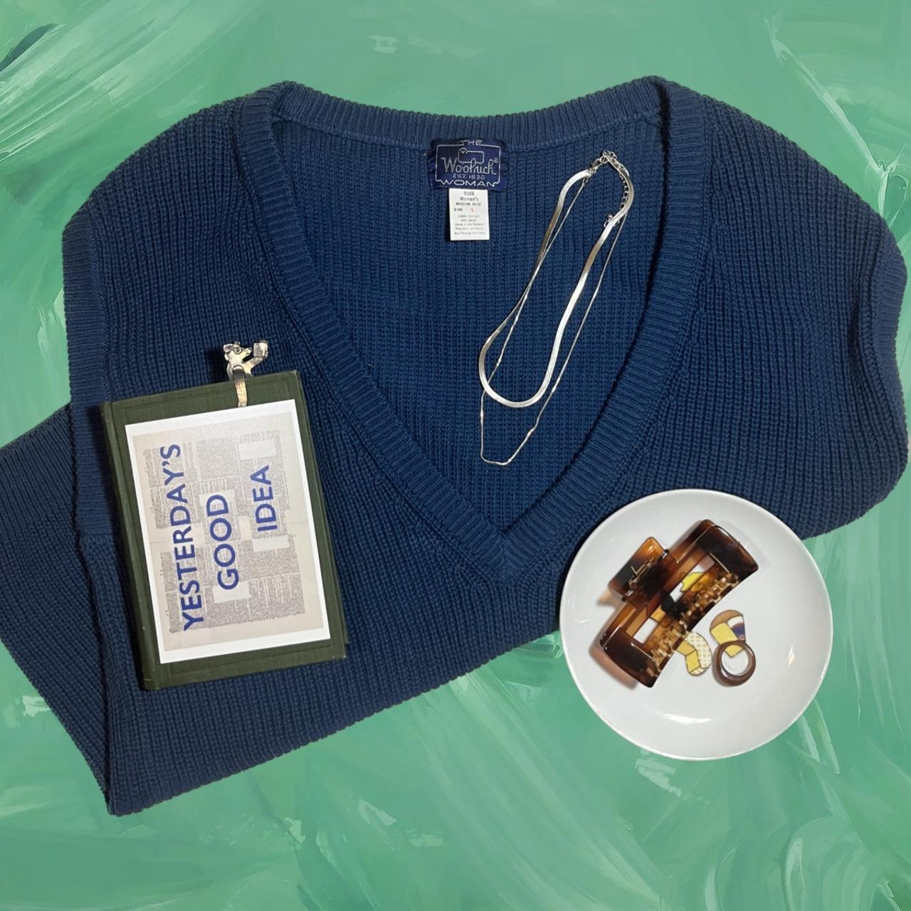 Vintage deep blue sweater vest 💙🧵 Great for layering... - Depop