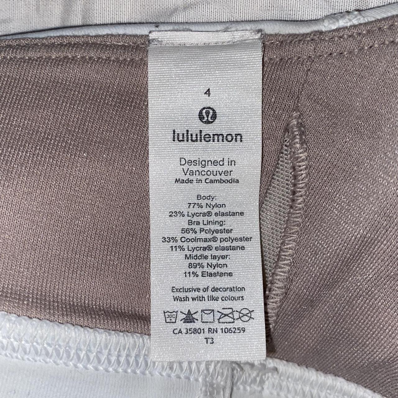 lululemon white long line energy bra NWOT,... - Depop
