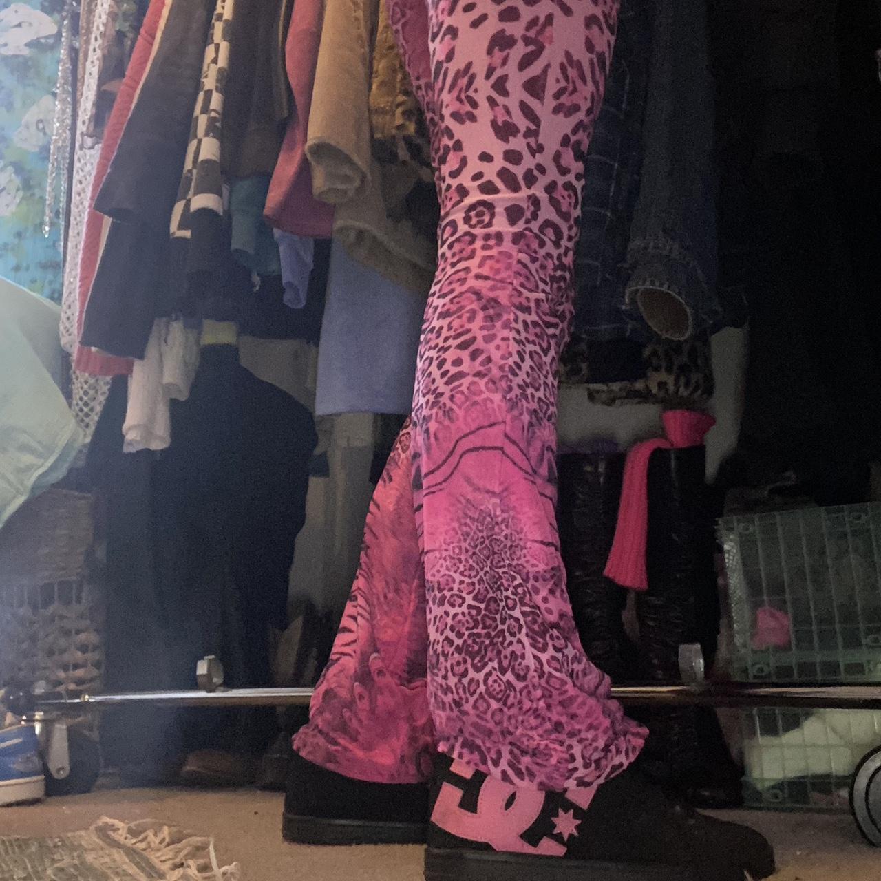 the absolute coolest pink cheetah printed pants 💿🤍💕... - Depop