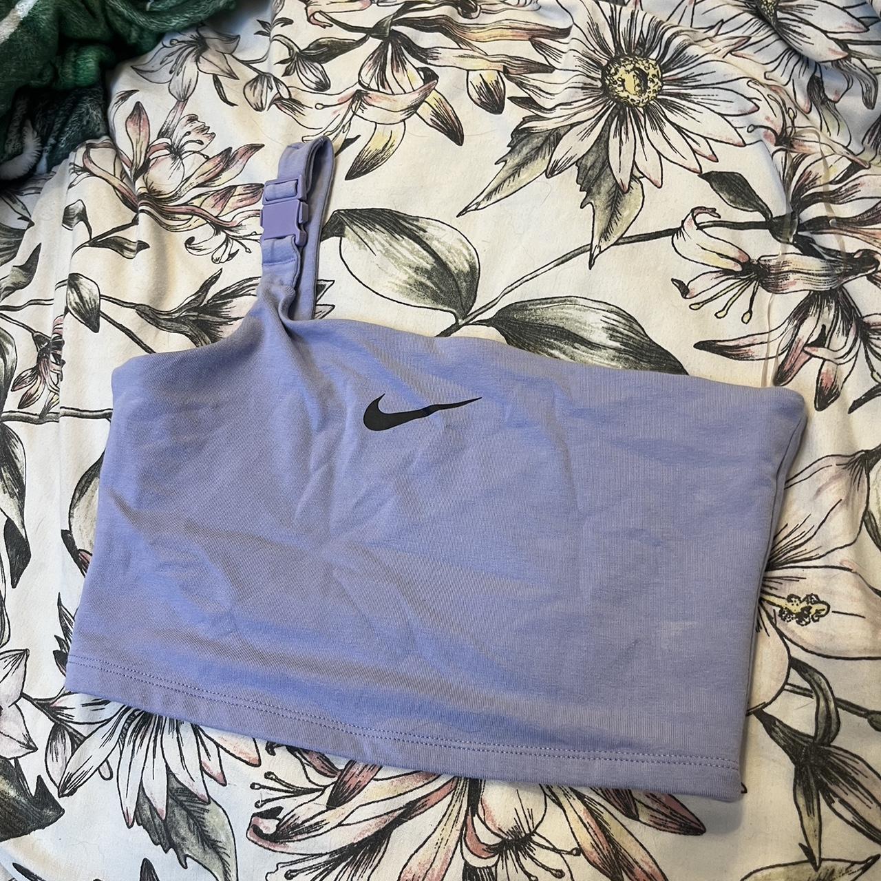 Purple Nike one shoulder crop top #nike - Depop
