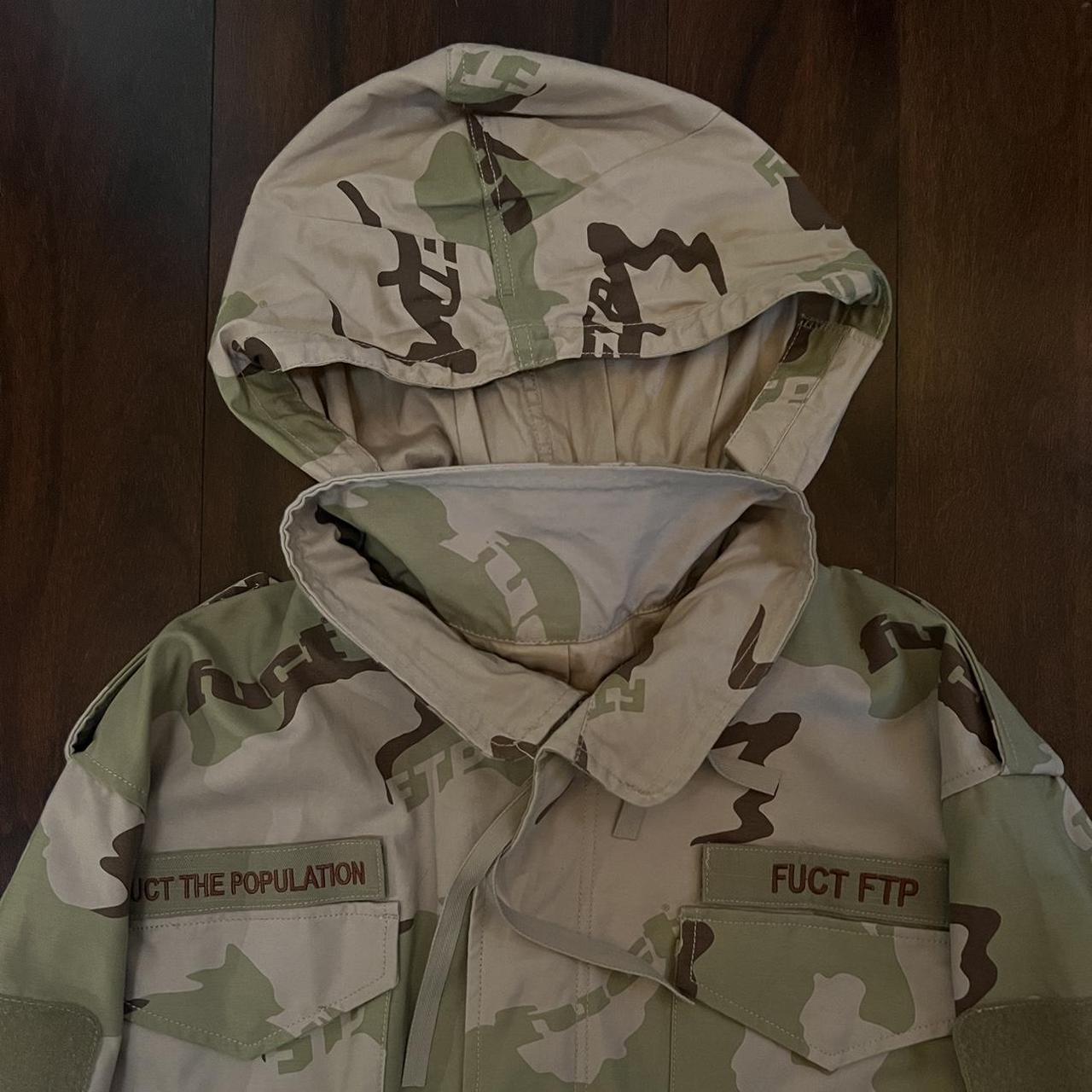 fuct x ftp camo rain jacket perfect condition - Depop