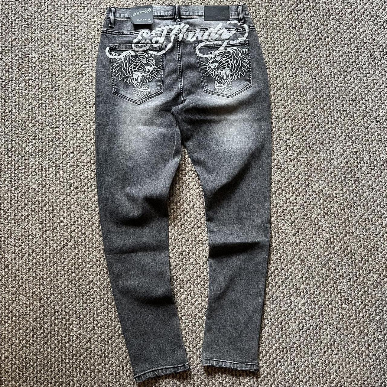 Ed Hardy Embroidered Tiger Jeans Tagged Size... - Depop