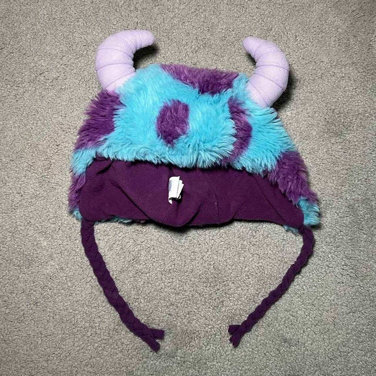 - Monsters University Faux Fur Sully Hat with Horns... - Depop