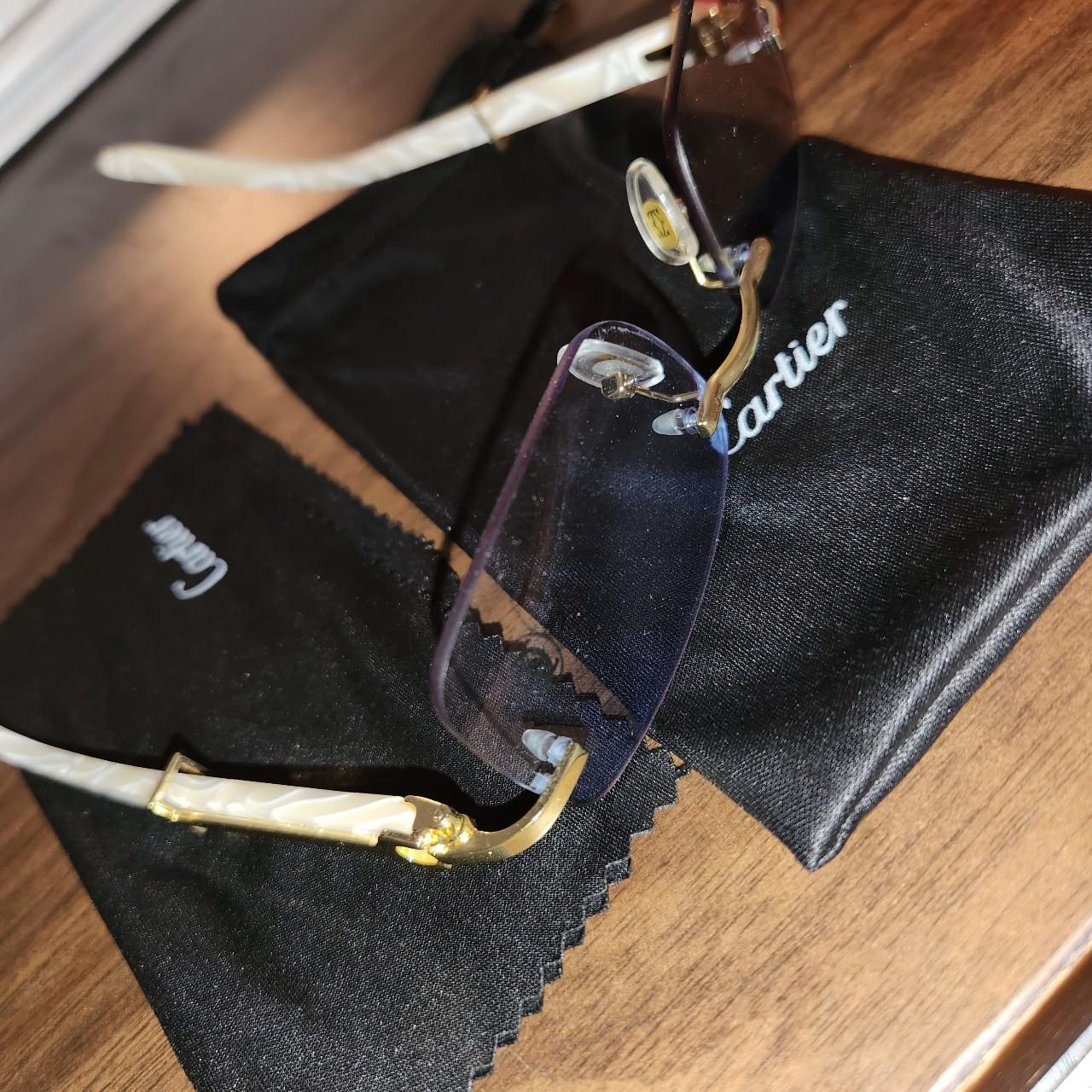 Rep cartier glasses with case - Depop