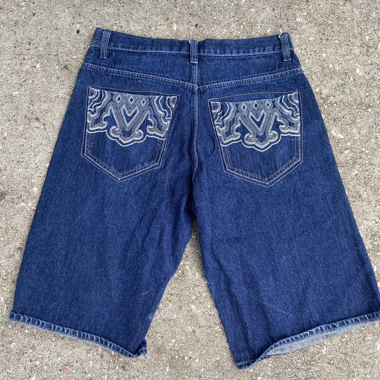 Y2K embroidered Jorts 36” DM before buying/ SHOOT... - Depop