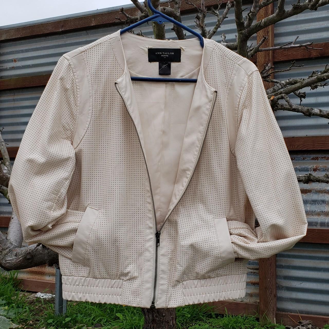 Vintage Inspired Cream Leather Moto Bomber Jacket •... - Depop