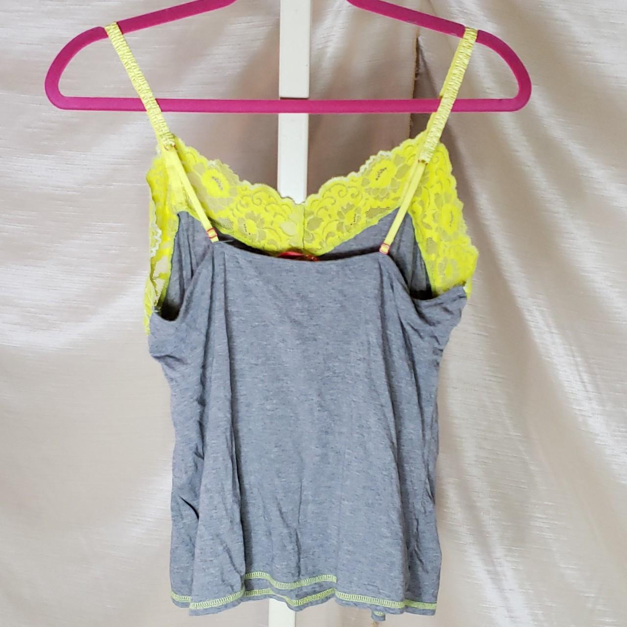 Hott Cyber Y2K contrasting Neon stitching and lace... - Depop