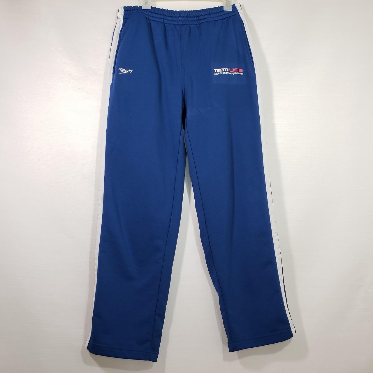 Speedo Track Pants Gorpcore Preppy Sporty Y2K blue/... - Depop