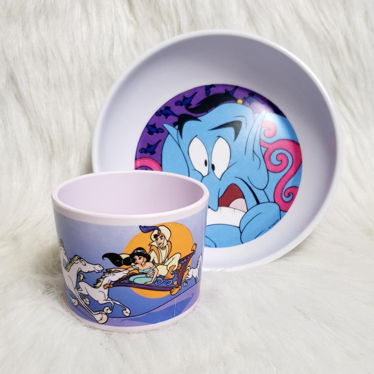 90's Disney Aladdin Vintage Plate and Cup These... | Depop