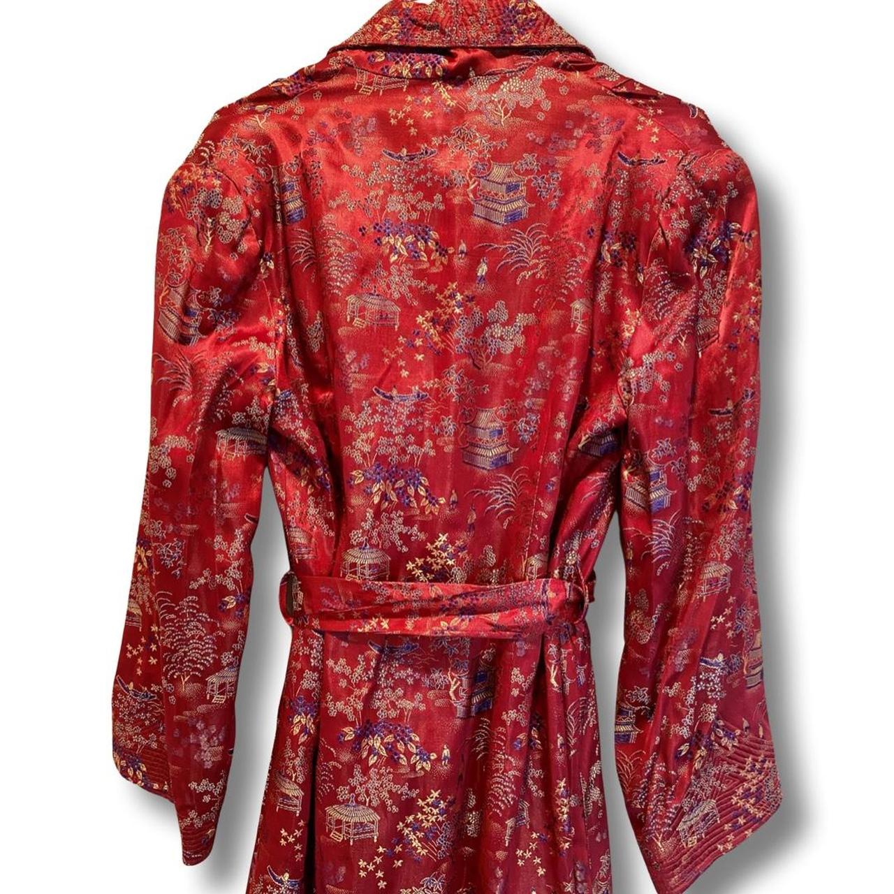 Women's Red and Gold Robe | Depop