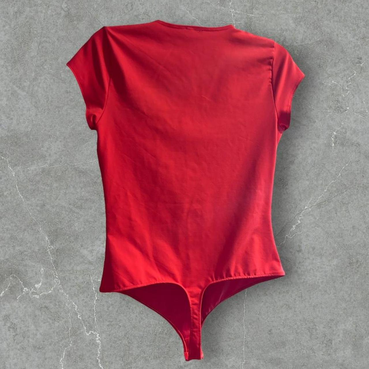 red / orange free people intimately square neck body... - Depop