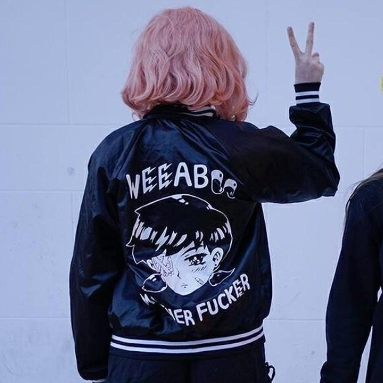 Omocat weeaboo jacket unisex size small Bought this... - Depop
