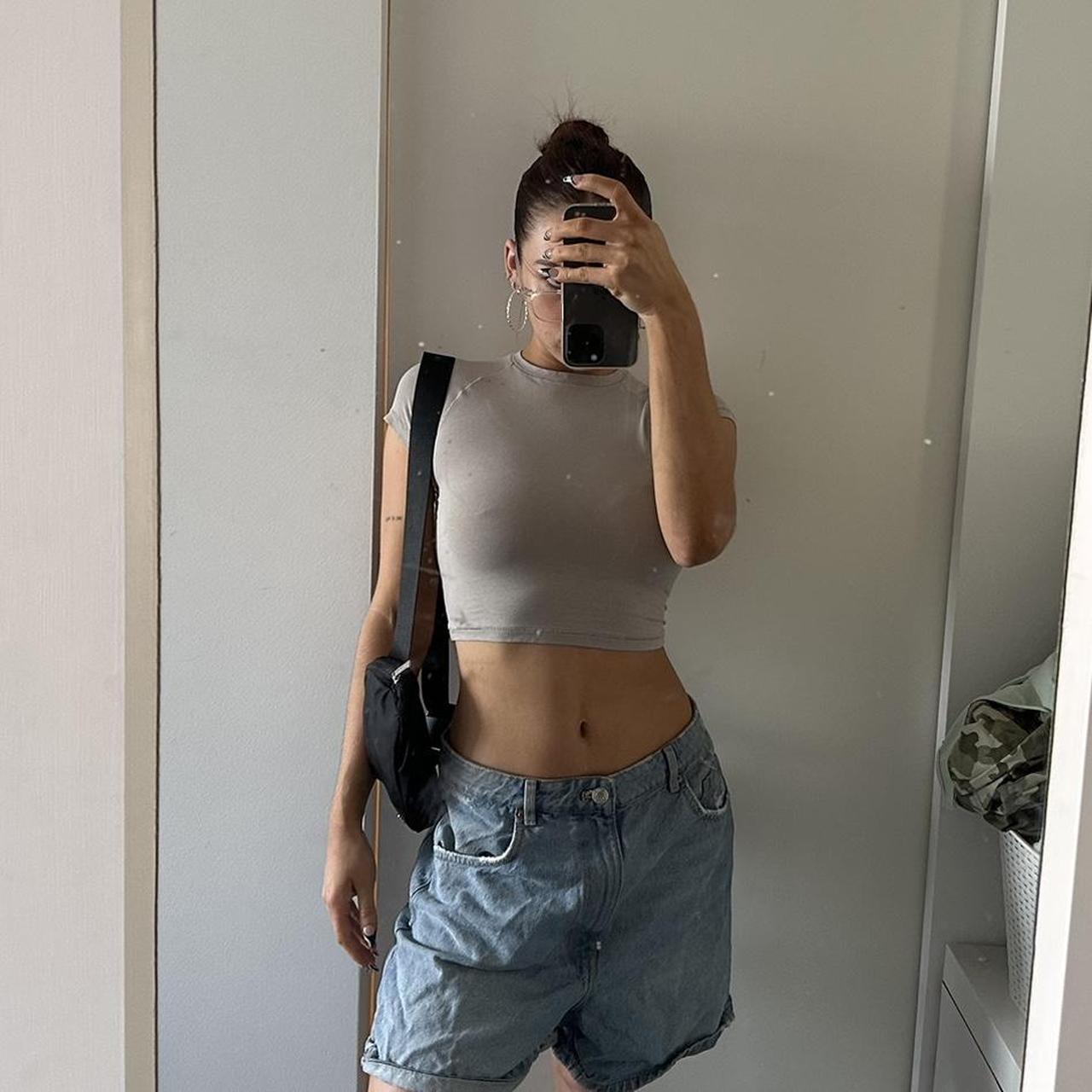 Oversized denim shorts - Depop