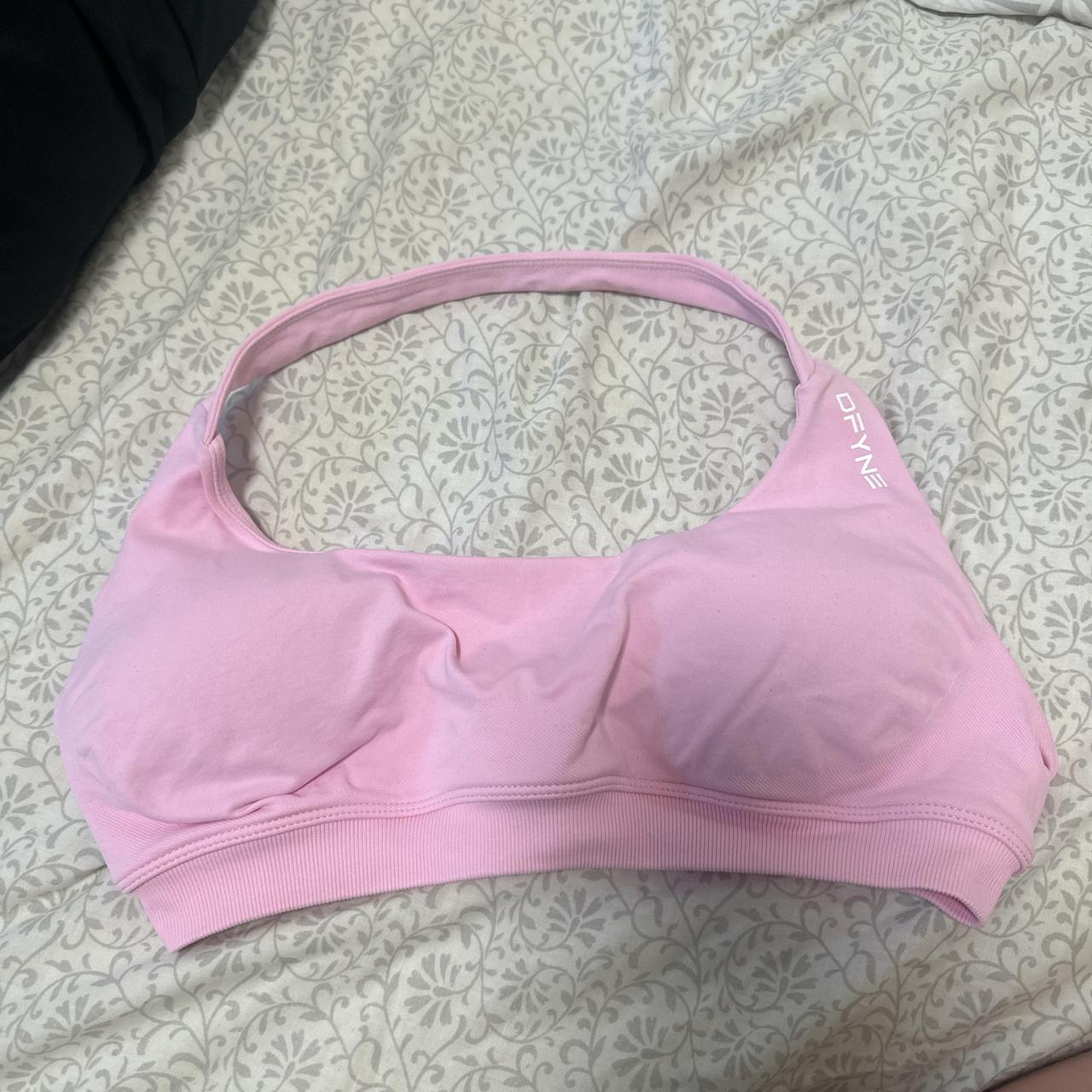 dfyne pink impact halter size medium, selling these... - Depop