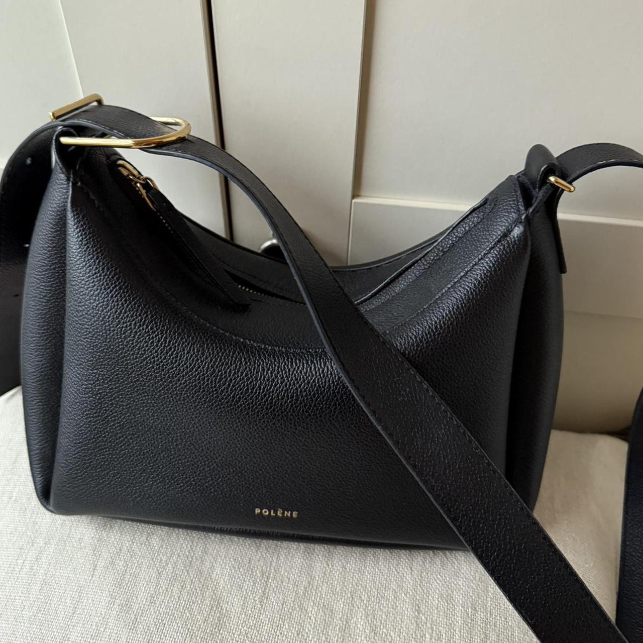 Polene Umi bag Classic black & gold style in great... - Depop
