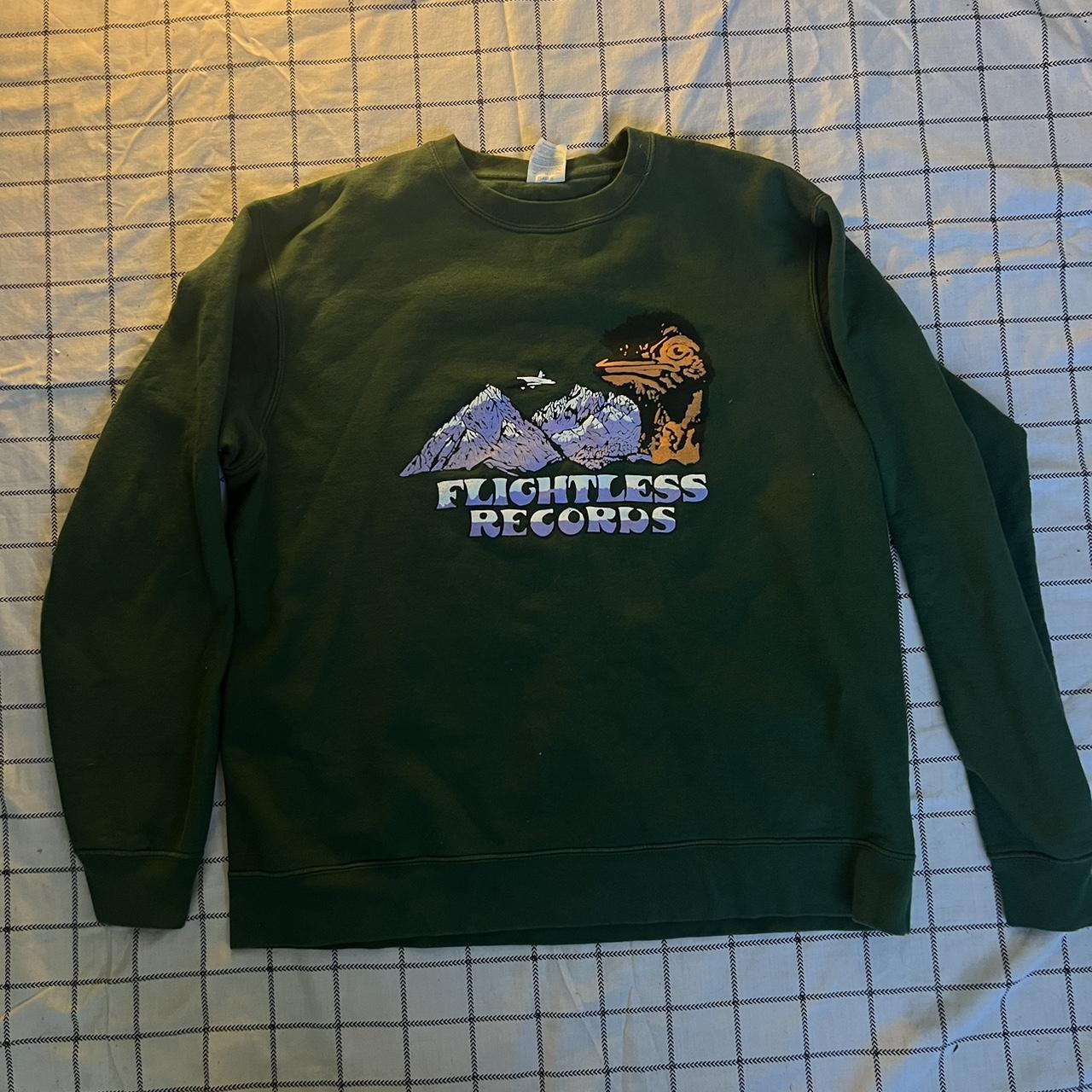 Flightless Records sweater Size: Large #flightless... - Depop